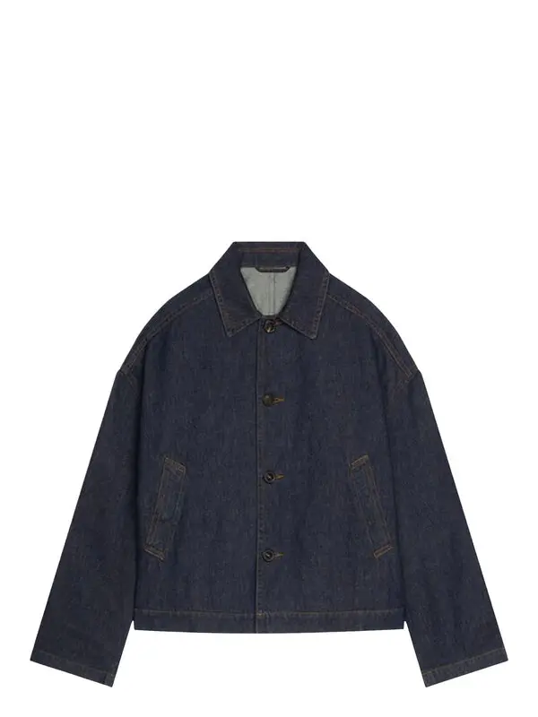 Dries Van Noten Washed And Bleached Denim Coat - Blue