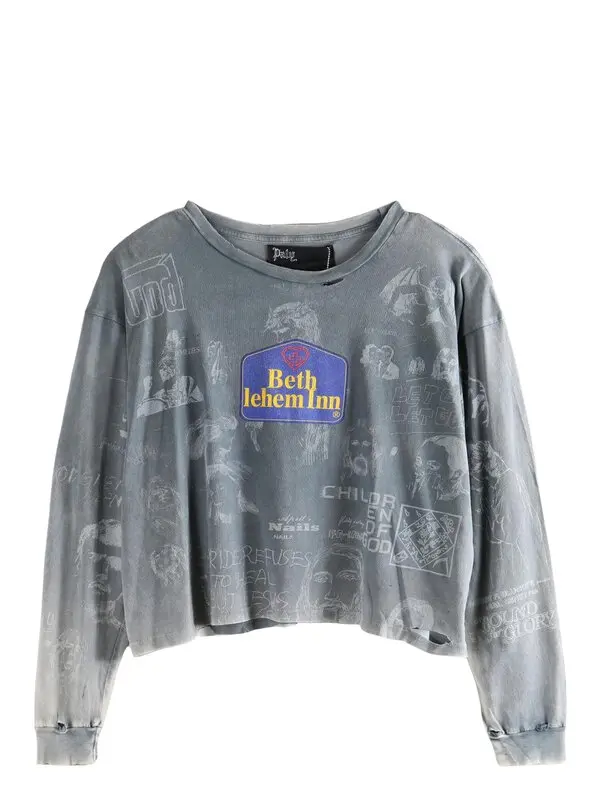 PALY HOLLYWOOD Bethlehem Long Sleeve Tee Vintage - Black
