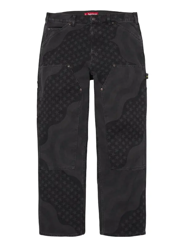 Supreme Flag Double Knee Painter Pant - Black