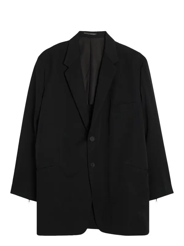 YOHJI YAMAMOTO POUR HOMME Double Button Blazer - Black