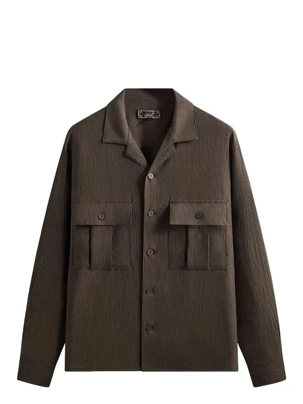 Kith Crinkled Nylon Shirt - Brown