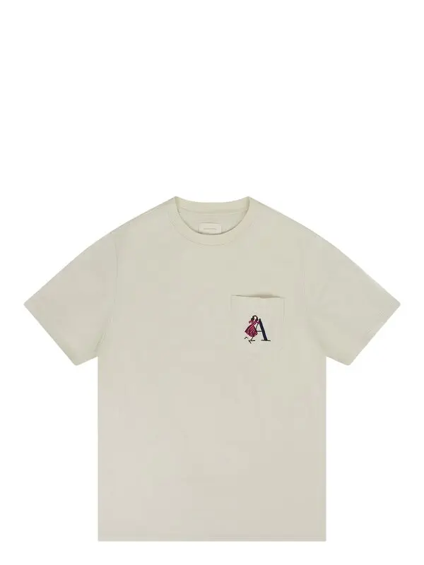 Aimé Leon Dore Embroidered Pocket T-shirt - Cream