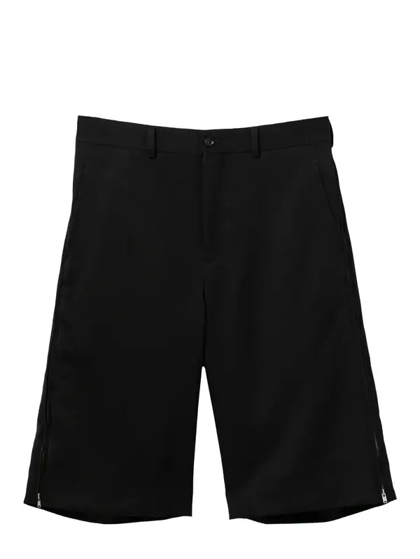 Comme Des Garçons Wide-leg Straight Shorts - Black