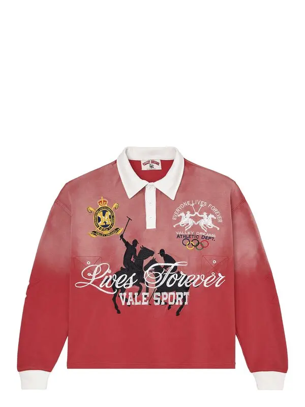 VALE FOREVER Rockefeller Rugby Shirt - Red