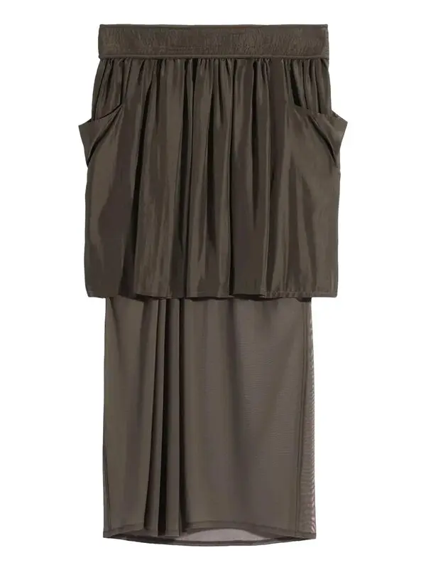 LEMAIRE Double Layer Skirt - Brown