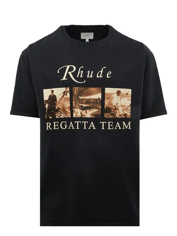 Rhude Usvi Regatta Team Graphic T-shirt - Black