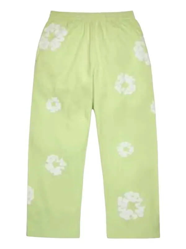 DENIM TEARS Cotton Wreath Baggy Sweatpants - Green