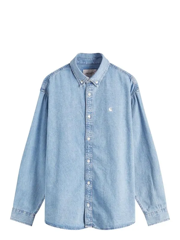 Carhartt Work In Progress Long Sleeve Button-up Shirt - Blue