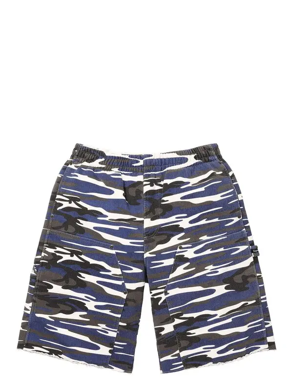 Supreme Double Knee Painter Sweatshort - Blue