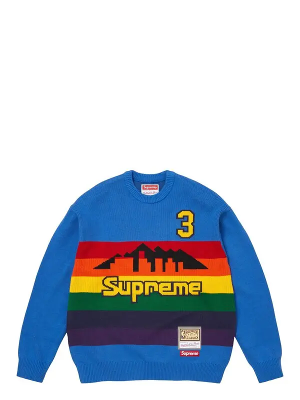 Supreme X Mitchell & Ness Teams Sweater - Blue