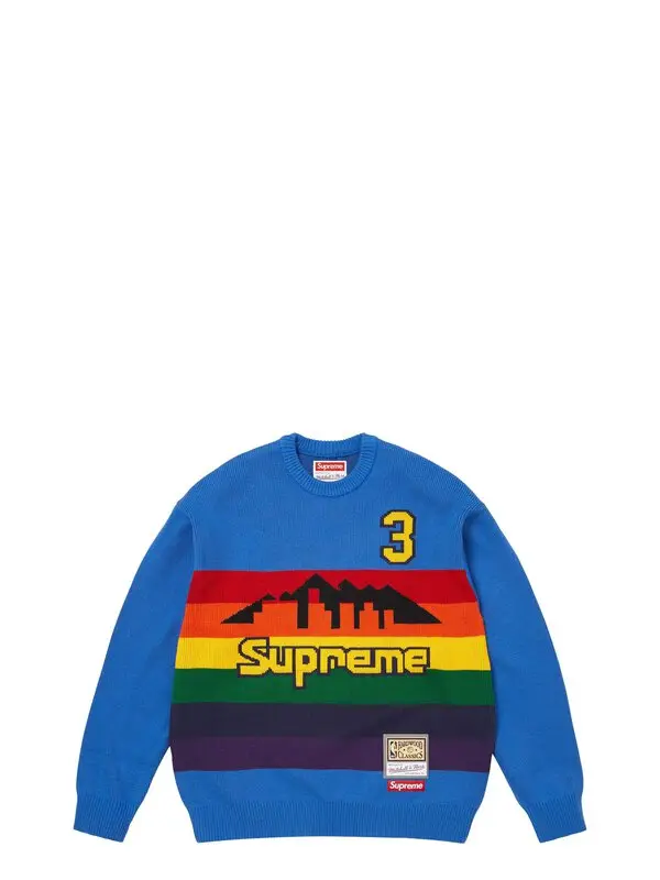 Supreme X Mitchell & Ness Teams Sweater - Blue