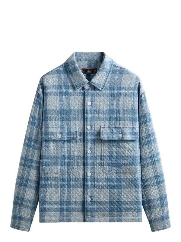 Kith Washed Indigo Plaid Henson Shirt - Blue