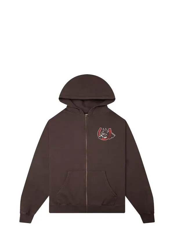 ONE OF THESE DAYS Valley Riders Zip Up Hoodie - Brown