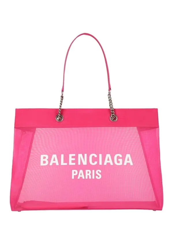 Balenciaga Large Duty Free Mesh Tote - Pink