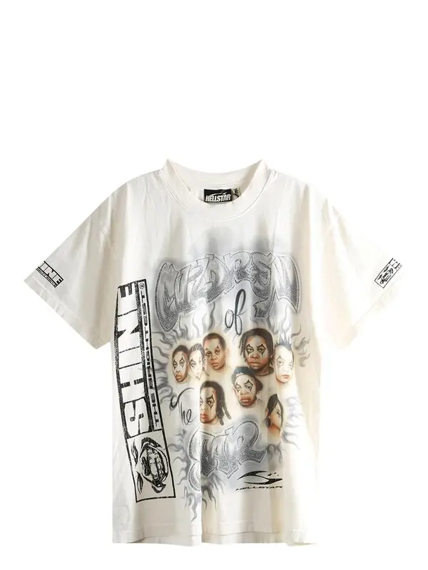 HELLSTAR Not Of This Earth' Graphic T-shirt - White