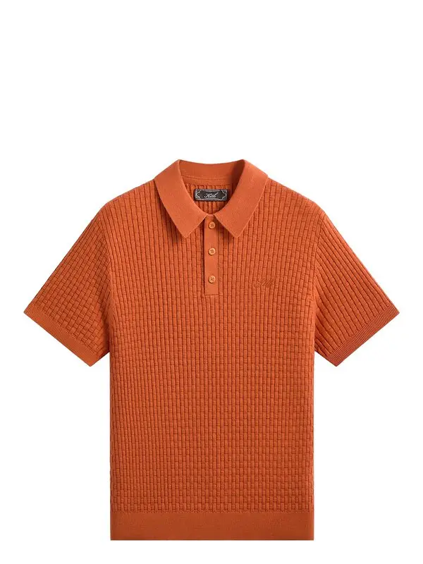 Kith Basket Weave Polo - Orange