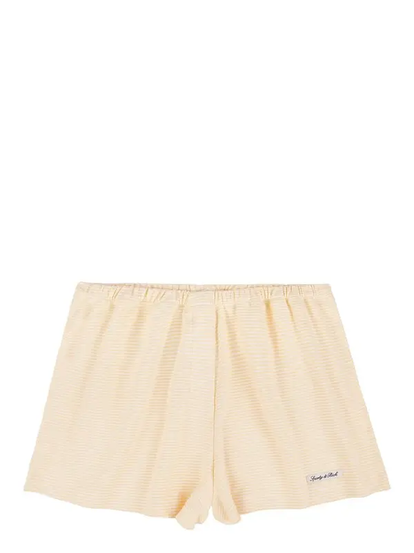 SPORTY & RICH Signature Logo House Short - White