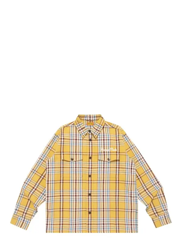 HUMAN MADE Plaid Button-up Shirt - Yellow