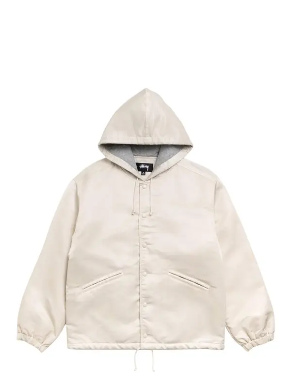 StÜssy Hooded Coaches Jacket - Cream
