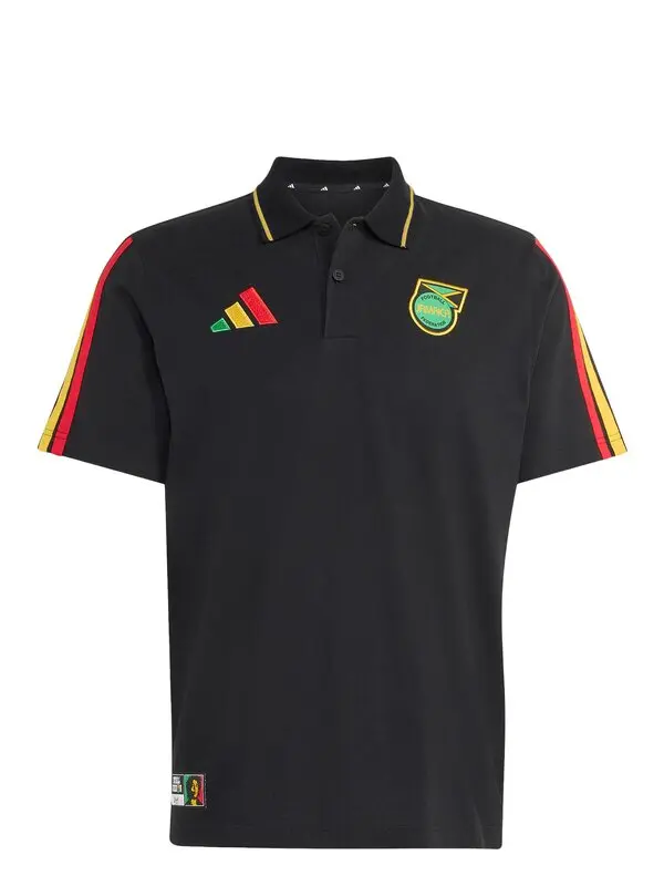 Adidas Jamaica X Bob Marley Dna Polo Shirt - Black