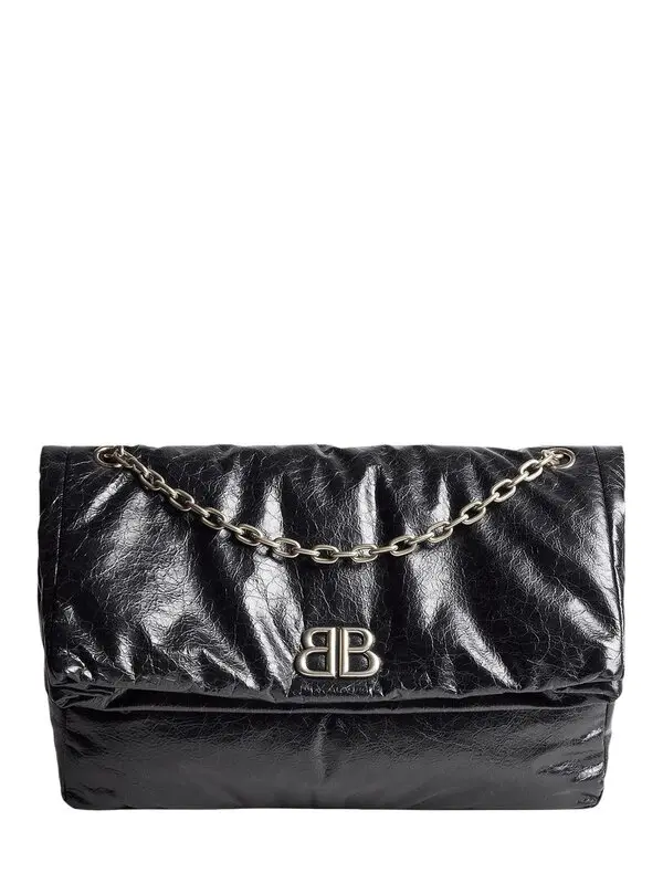 Balenciaga Monaco Large Chain Bag - Black