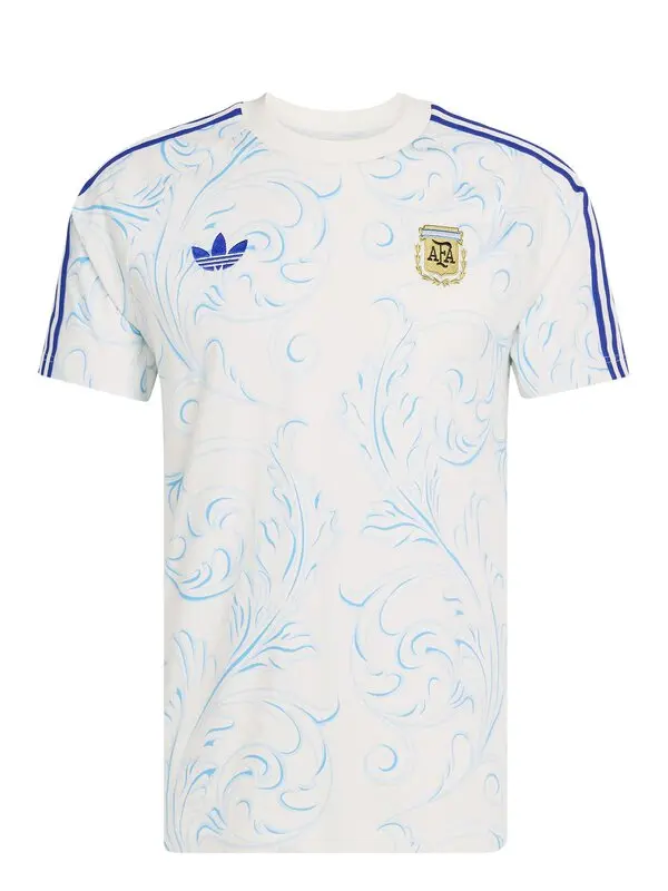 Adidas Argentina Originals All Over Print T-shirt - White