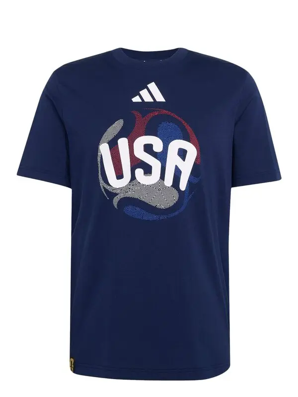 Adidas Fifa World Cup 26 Usa Graphic T-shirt - Blue