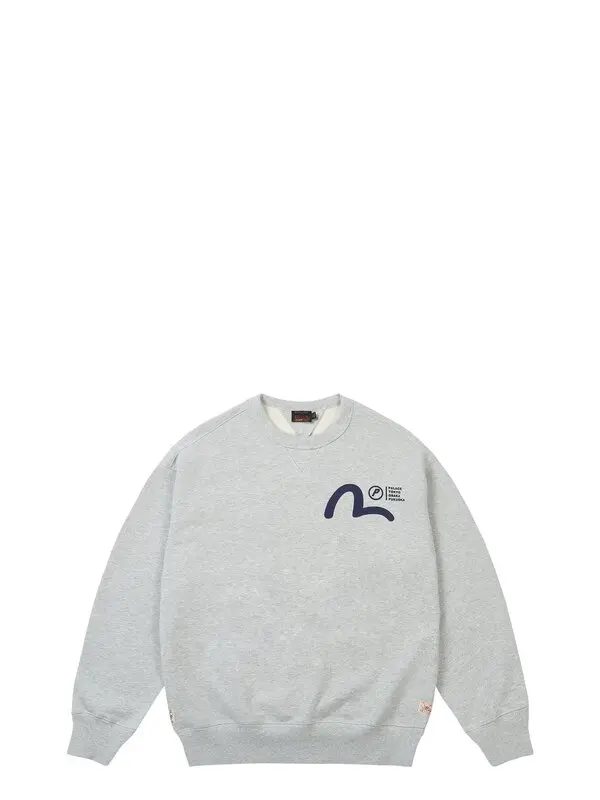 PALACE X Evisu Crewneck Sweatshirt - Grey
