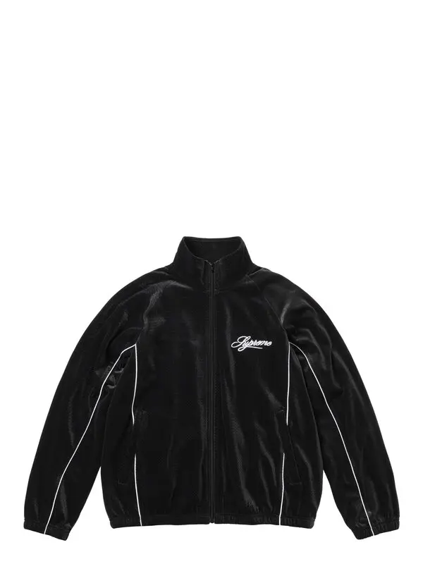 Supreme Velour Mesh Track Jacket - Black