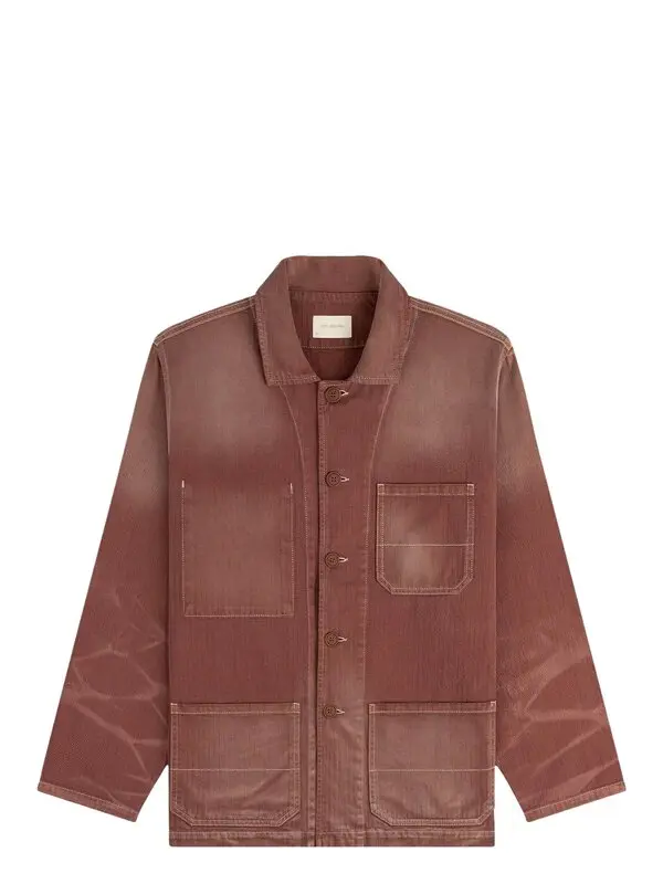 Aimé Leon Dore Sun Faded Chore Jacket Henna Wash - Red