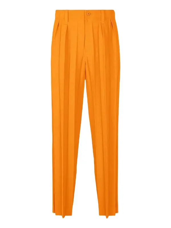 Issey Miyake Pleated Trousers - Orange