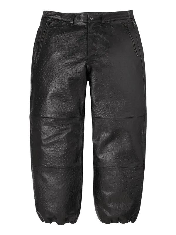 Supreme Gore-tex Ostrich Embossed Leather Pants - Black