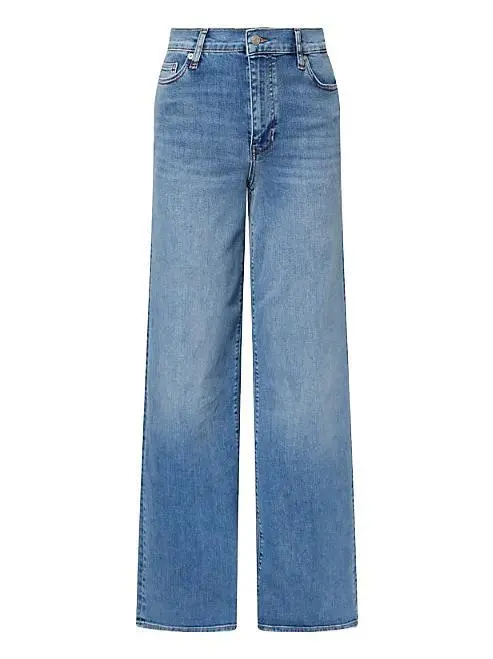 FRAME Le Slim Palazzo Long-leg Stretch-denim Jeans - Gossamer