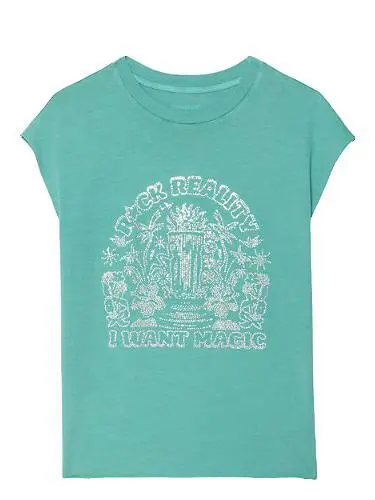 Zadig&Voltaire Cloe Graphic-print Cotton T-shirt - Borneo