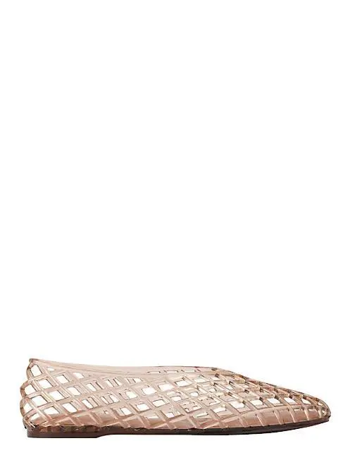 Carvela Gelina Jelly Ballet Flats With Woven Design - Beige