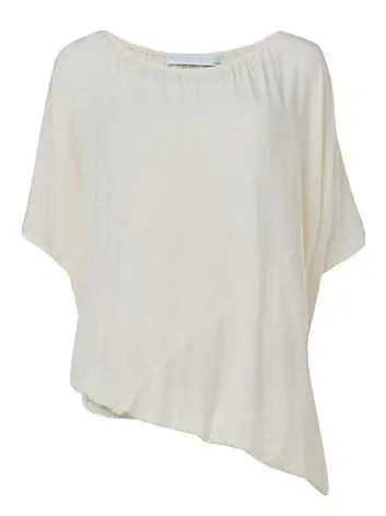 LEEM Asymmetric Loose-fit Modal-jersey Top - White