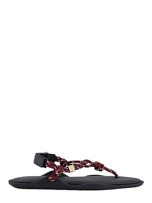Flowze Flòwze Woven Sandals With Knot Detailing - Bordeaux