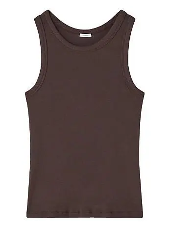 JOSEPH Ribbed Stretch-cotton Tank Top - Espresso