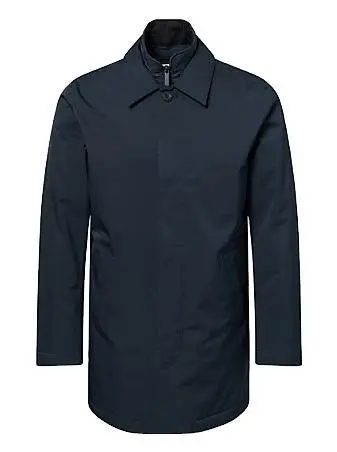 Nn07 Blake Layered Woven Trench Coat - Navy Blue