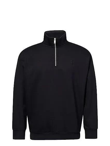 On Club Collective Quarter-zip Cotton-blend Sweatshirt - Black