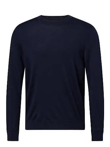 Nn07 Ted Crew-neck Wool Jumper - Navy Blue
