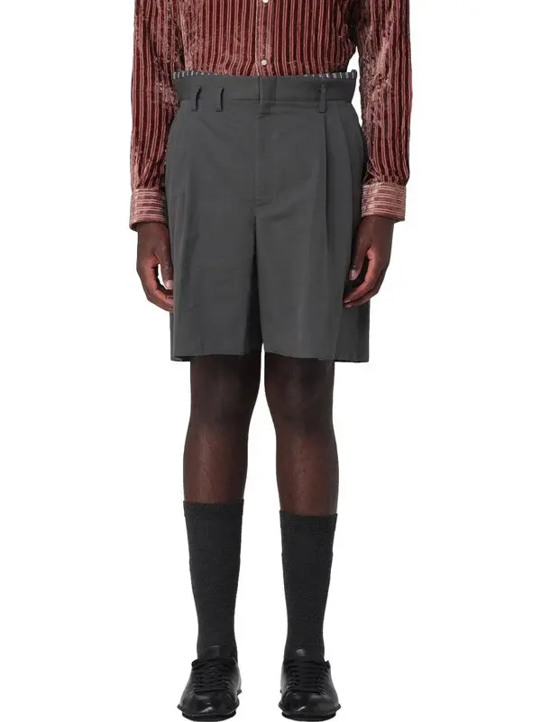 MAISON MARGIELA Cotton And Silk Blend Sartorial Shorts - Grey