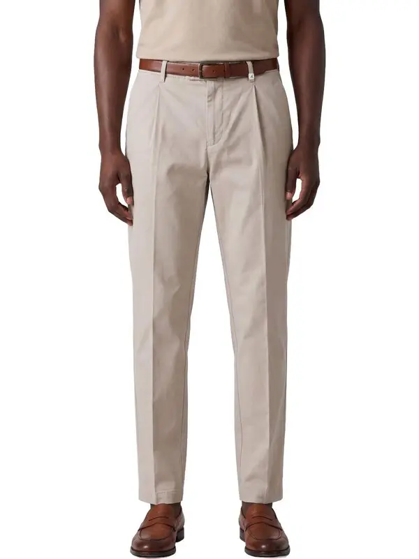 MYTHS Tailored Pleated Trousers - Brown