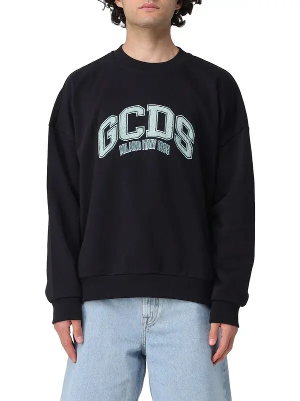 Gcds Sweatshirt With Logo Detail - Black