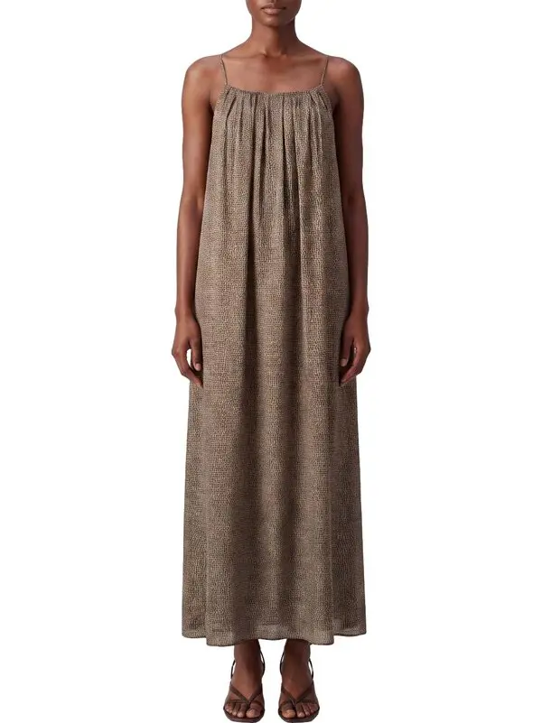 ALYSI Solidcolor Jersey Slip Dress - Brown