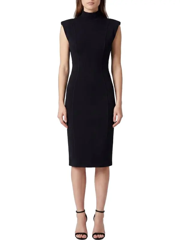 Alaïa Sleeveless High Neck Midi Dress - Black