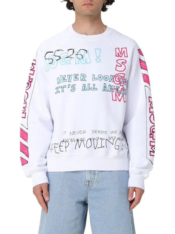 MSGM Graphic Print Sweatshirt - White