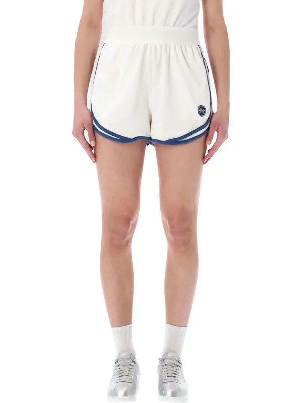 Nike High-waisted Cotton-blend Jogger Shorts - White