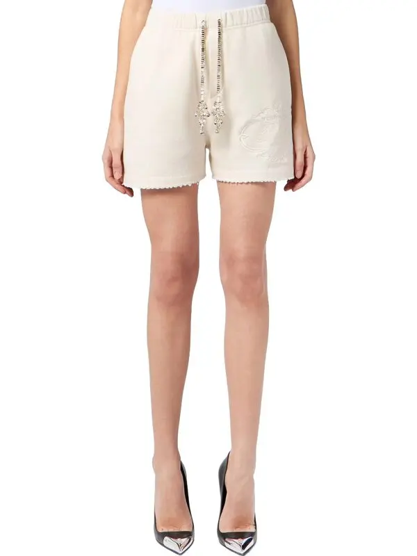 Philipp Plein Jersey Jogging Shorts - White