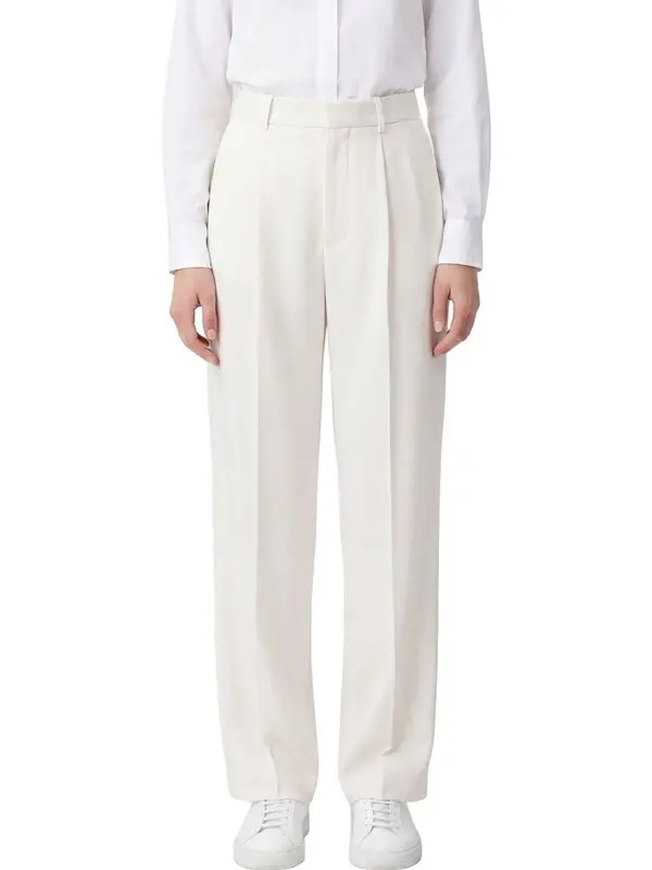 Balenciaga Pleated Trousers - Natural